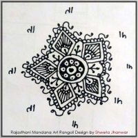 Rajasthani Mandana Art Rangoli Design by Shweta Jhanwar