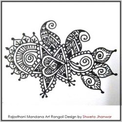 Rajasthani Mandana Art Rangoli Design by Shweta Jhanwar